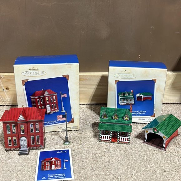 Holiday | Lot Of 2 Hallmark Keepsake Schoolhouse And Grandmother ...